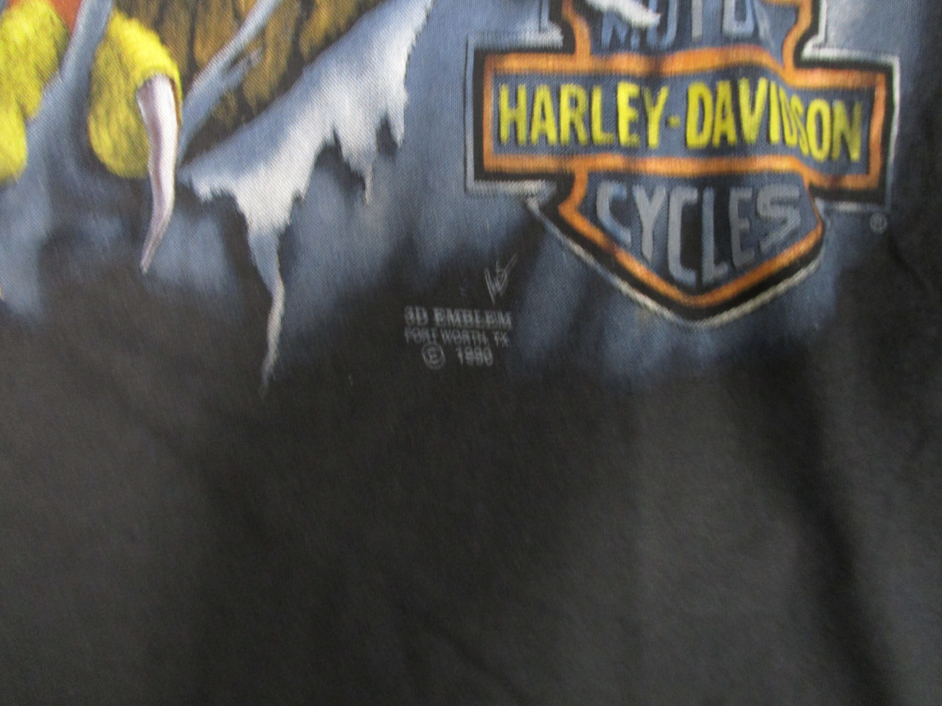 Vintage Harley Davidson T Shirt Eagle Claw Shred Emblem Harley - Etsy