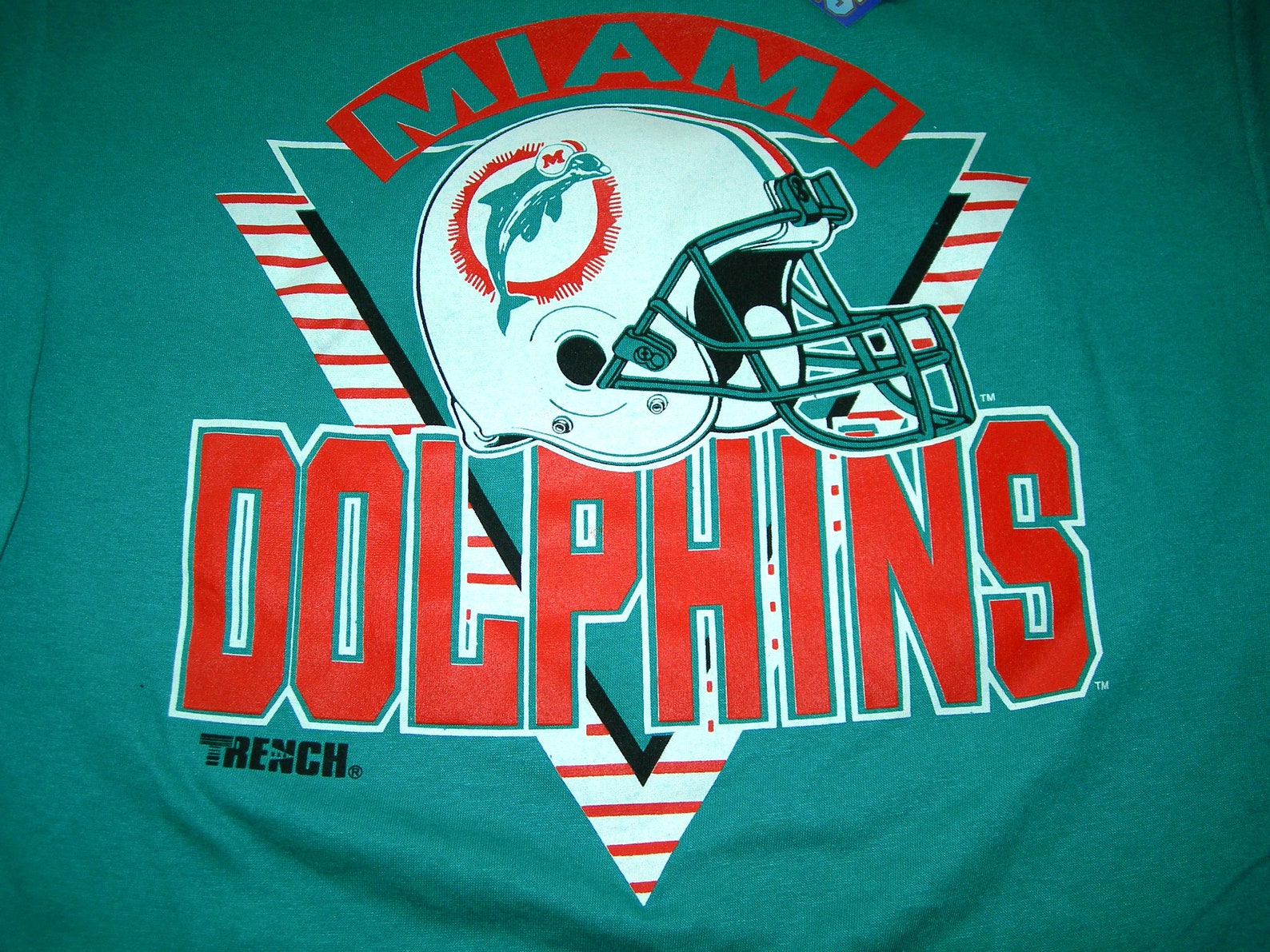 Miami Dolphins Vintage Nfl Football T Shirt by Trench Made in - Etsy