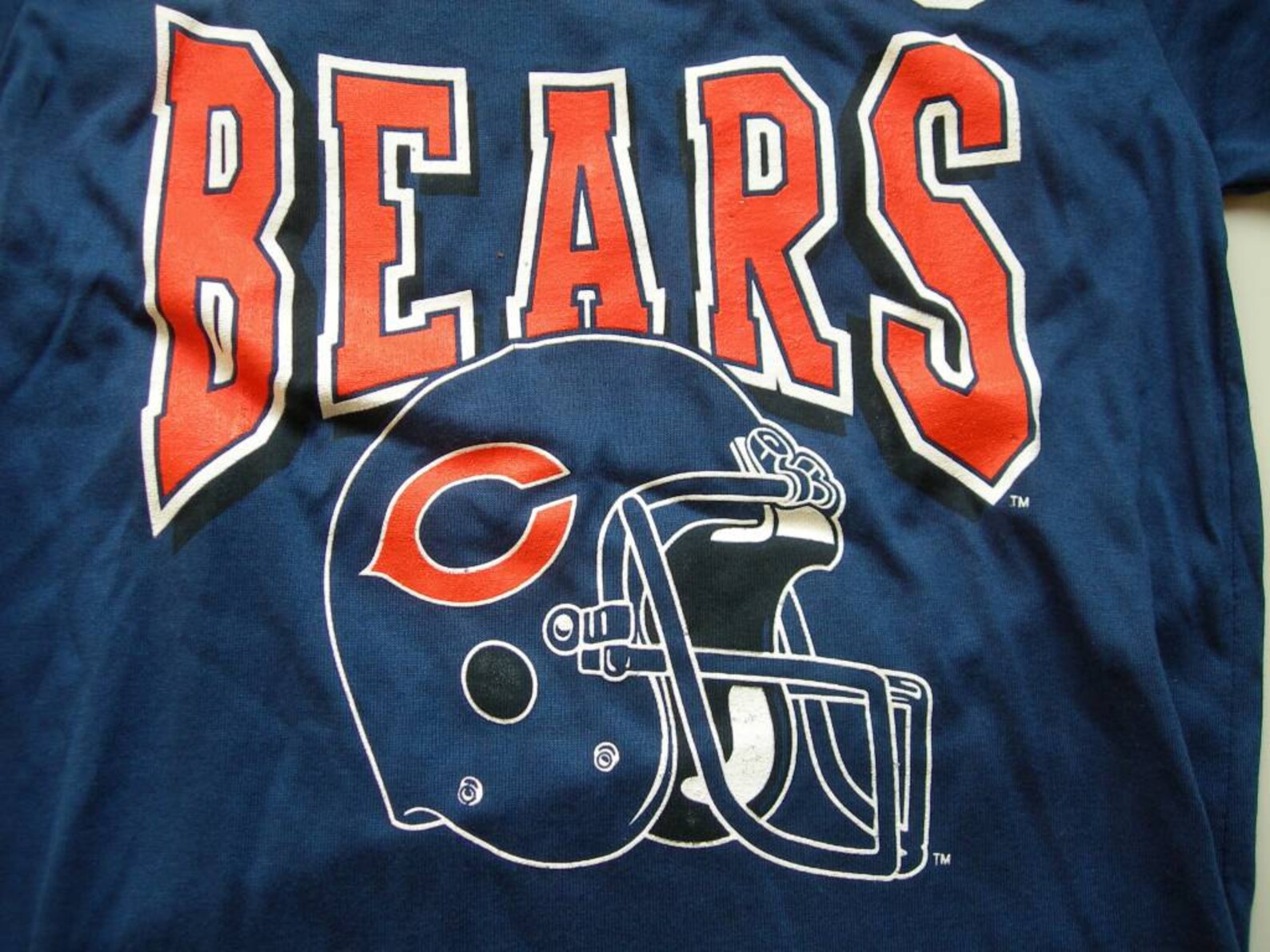 Chicago Bears Vintage Nfl Football Printed T Shirt by Garan - Etsy