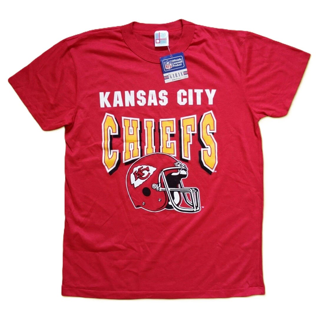 Kansas City Chiefs Vintage Nfl Football Printed T Shirt by Garan Made ...