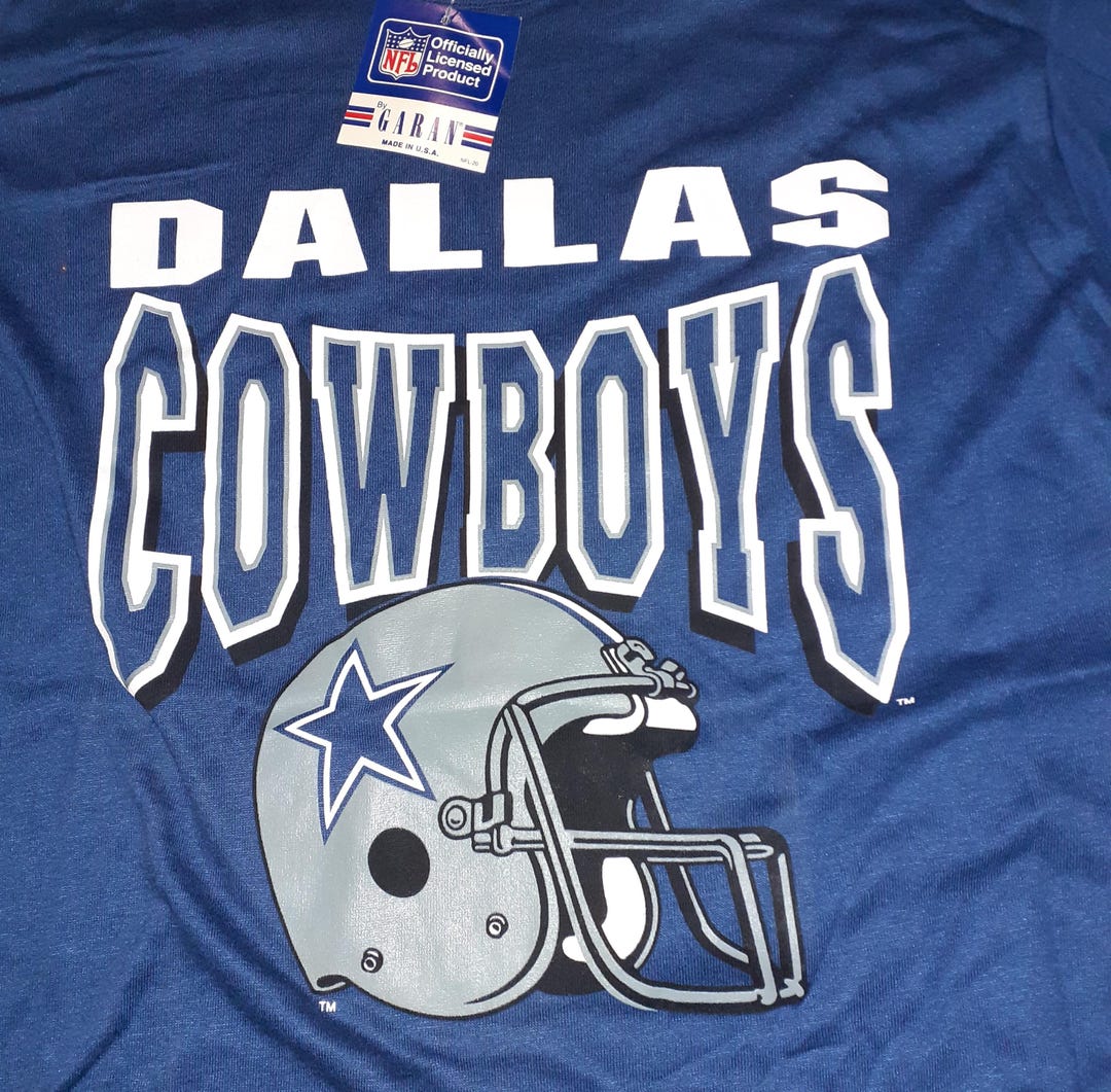 Dallas Cowboys Football Nfl Vintage Script Logo T Shirt Deadstock by ...