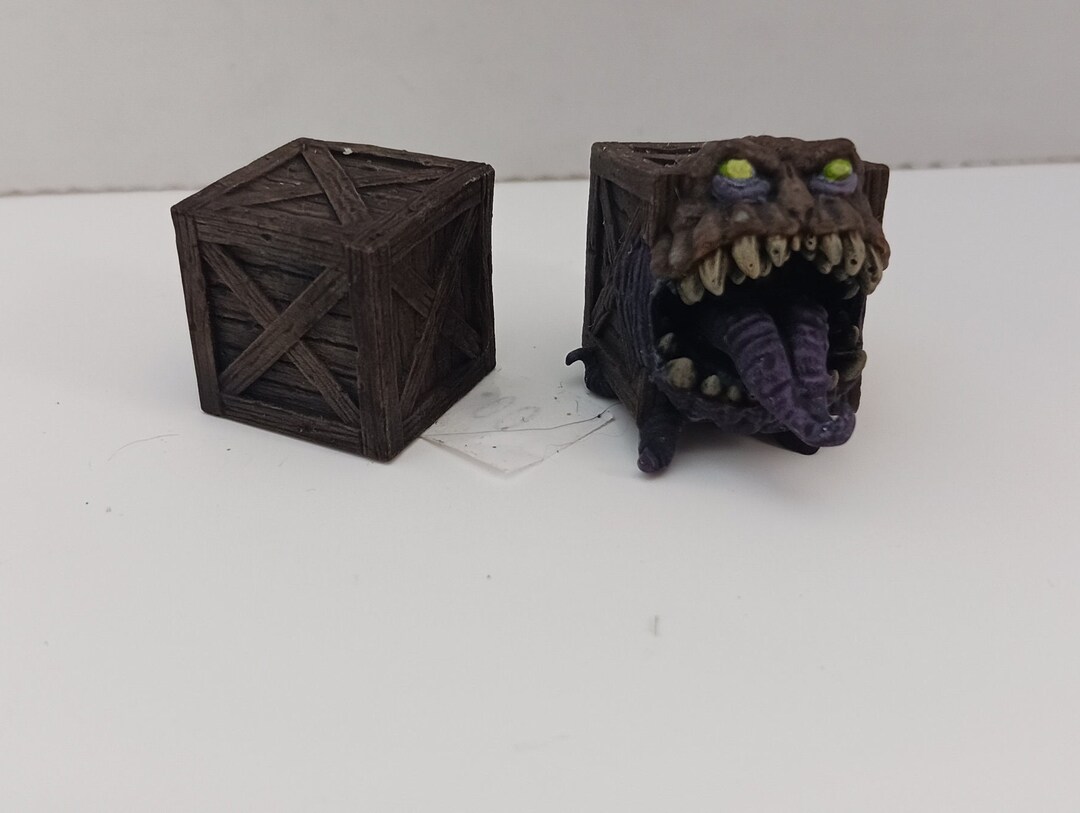 Mimic Crate Miniature Figure Dungeons and Dragons - Etsy