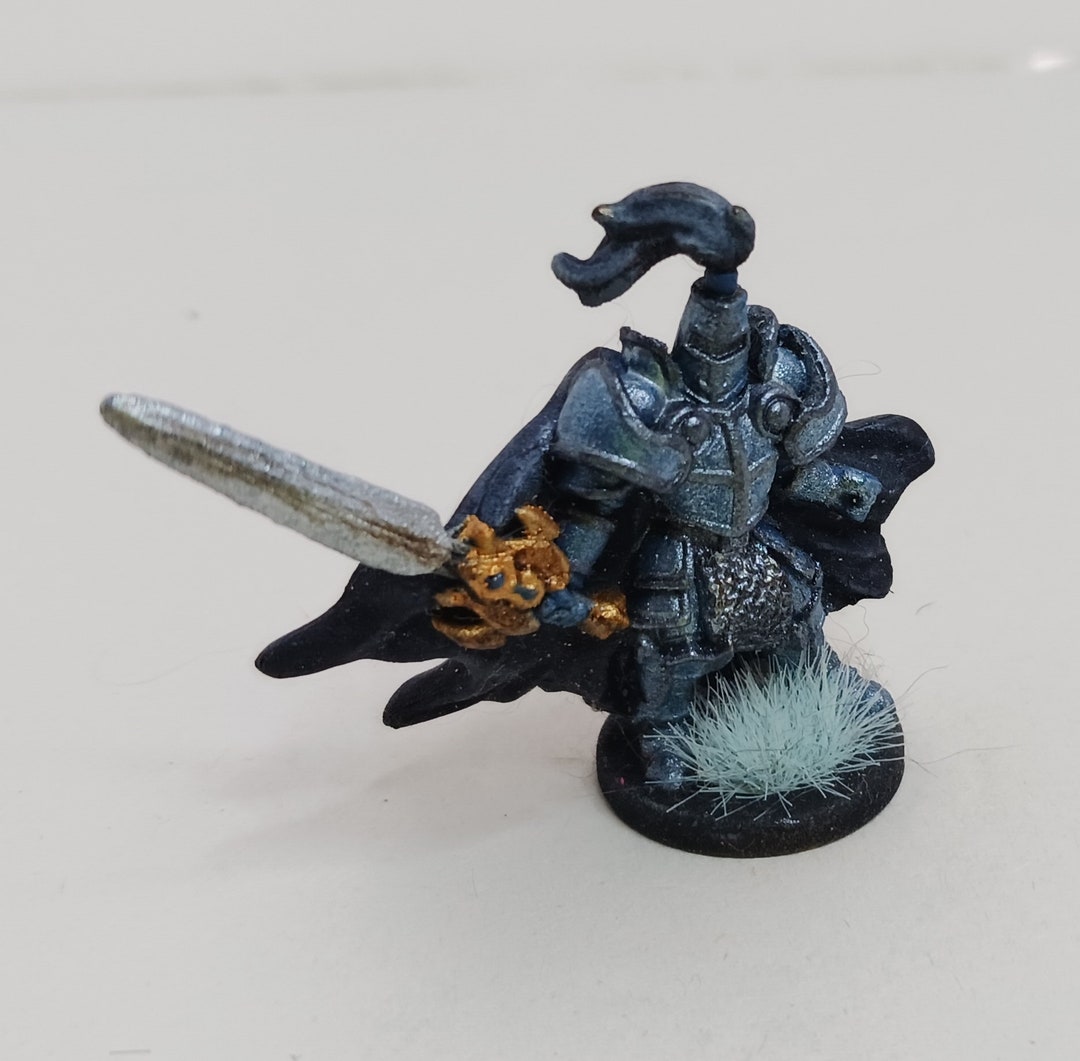 Miniature Blue Knight Dungeons & Dragons Hand Painted - Etsy