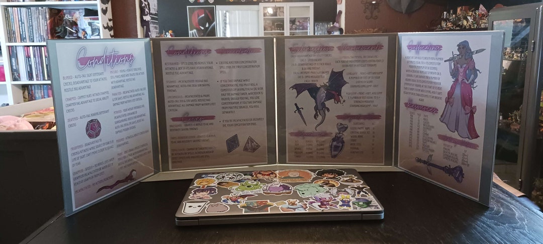 Dungeon Master DM Cheat Sheet DM Screen Print Outs Dungeons & Dragons ...