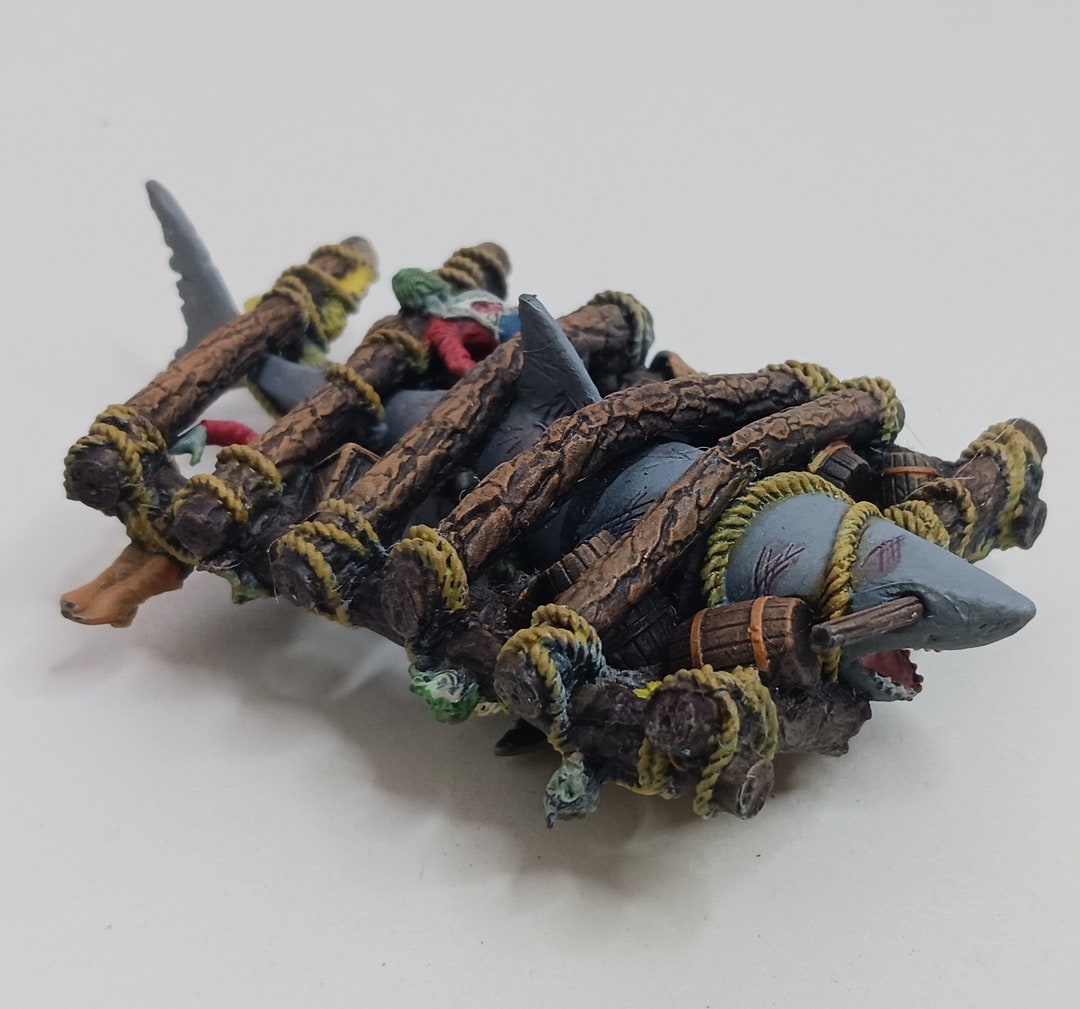 Miniature Raft of the Damned for Dungeons & Dragons Hand Painted - Etsy