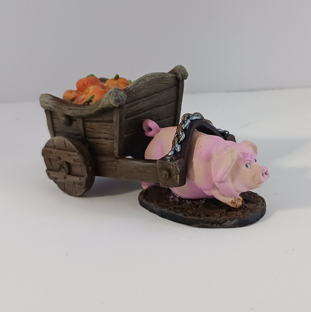 Pig and Cart Miniature Painted Dungeons and Dragons Reaper - Etsy