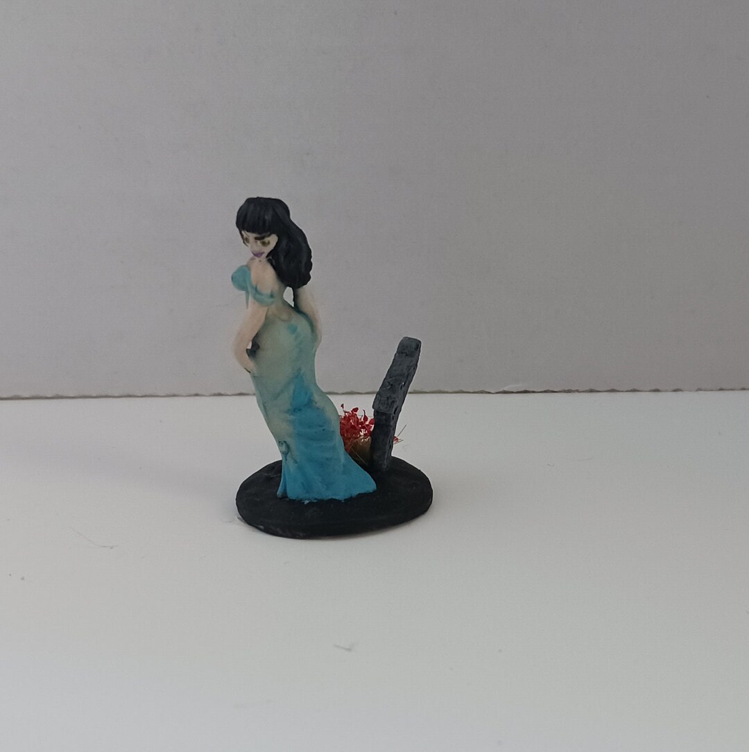 Undead Vampire Goth Girl Bride Miniature Dungeons & Dragons - Etsy
