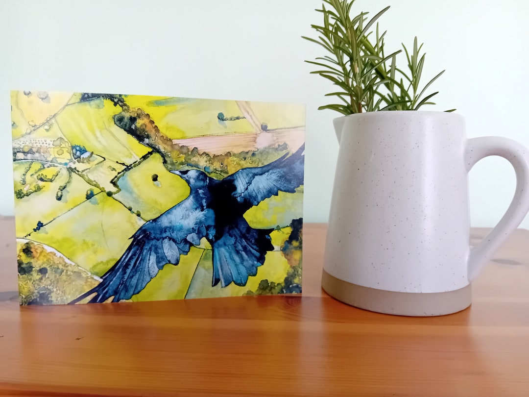 Penny's Raven Greetings Card - Etsy