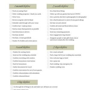 Wedding Planning Checklist, Wedding To-do List, Wedding Preparation ...