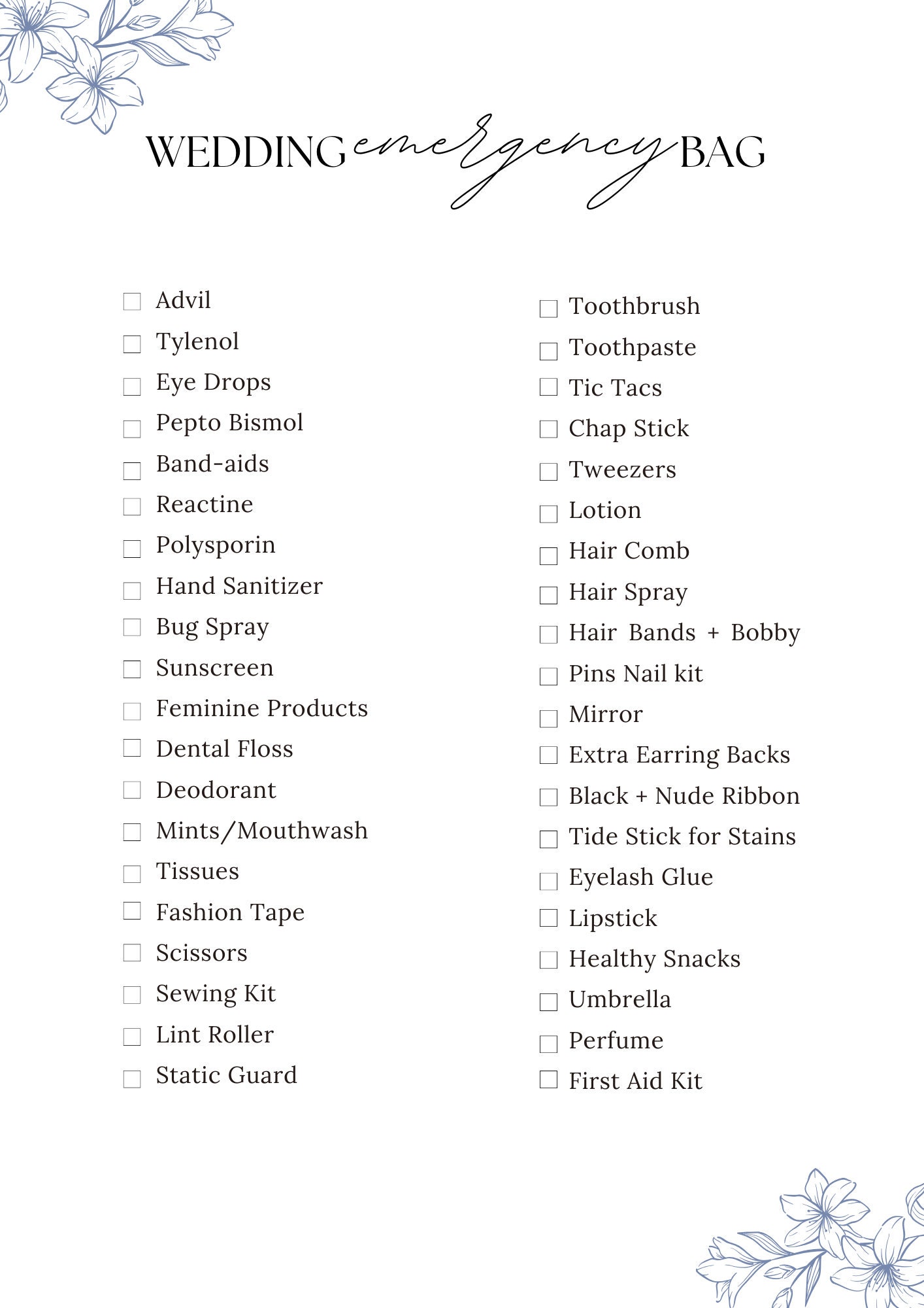 Wedding Planning Checklist, Wedding To-do List, Wedding Preparation ...