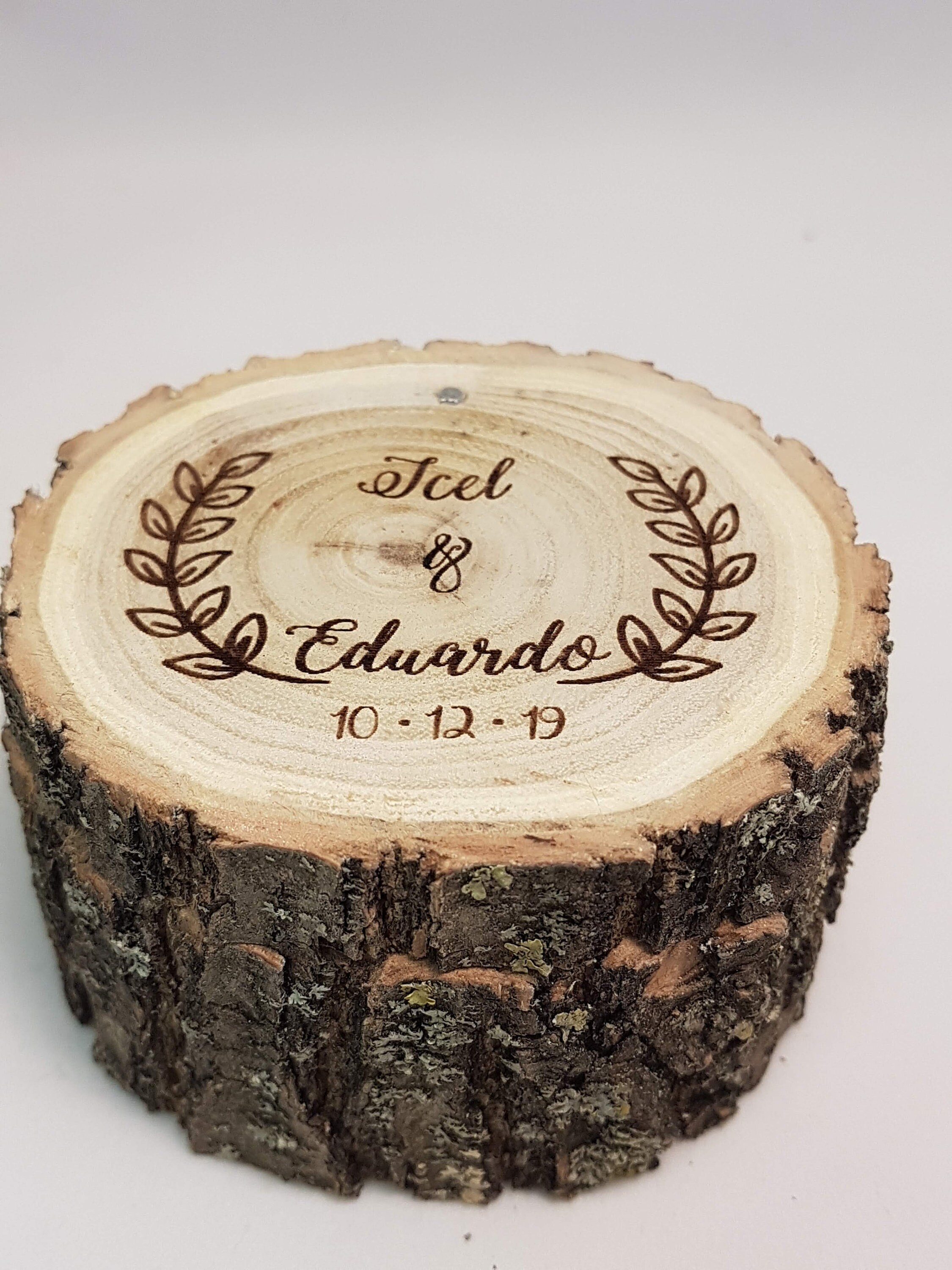 Personalized Rustic Ring Box Engraving ring box wedding ring | Etsy