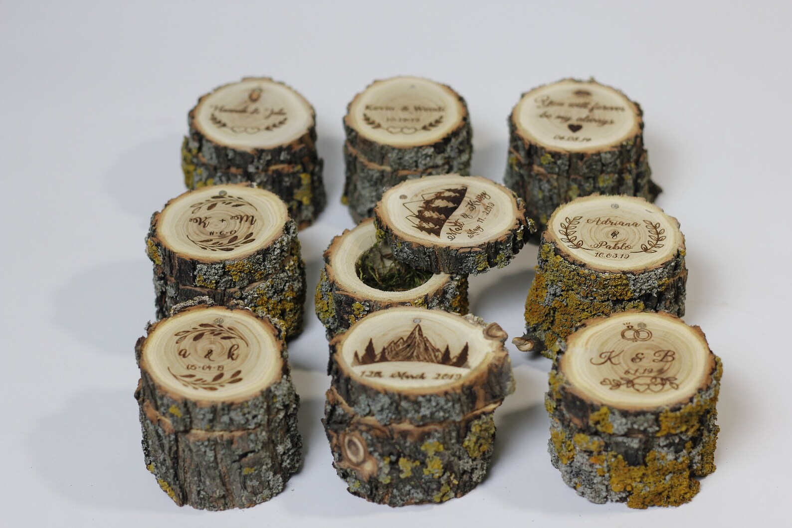 Personalized Rustic Ring Box Engraving Ring Box Wedding Ring | Etsy