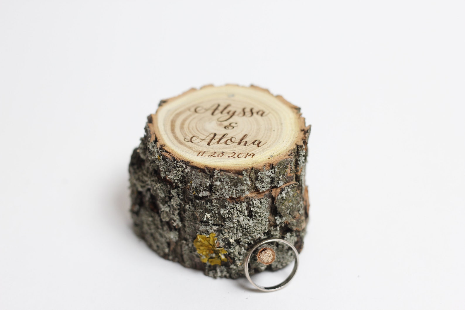 Personalized Rustic Ring Box Engraving ring box wedding ring | Etsy