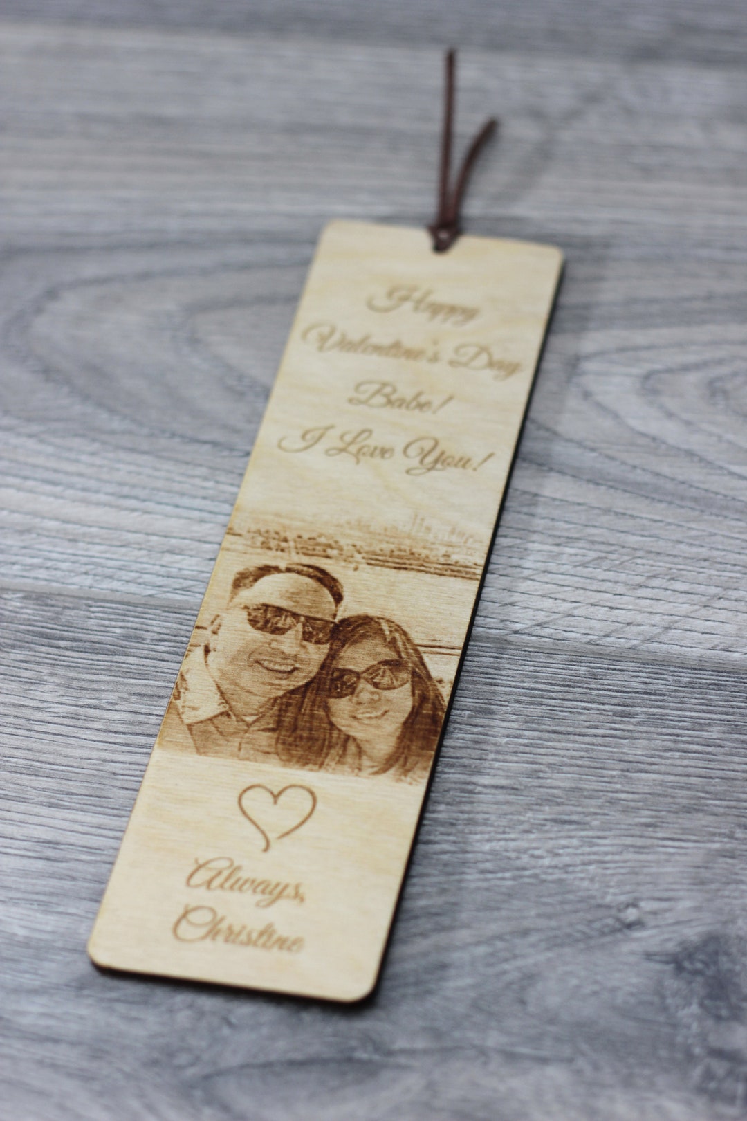 Personalized Photo Bookmark | Handmade Birch Wood Teacher Gift - Etsy