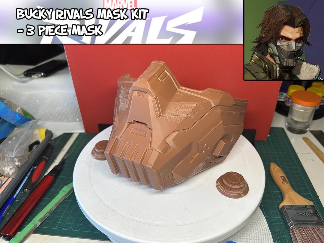 Marvel Rivals Cosplay Winter Soldier Bucky Mask Raw Kit - Etsy