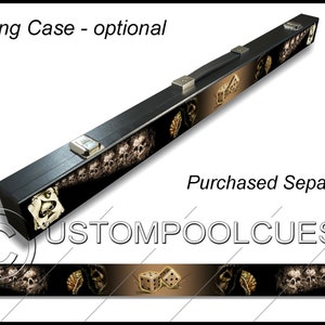 GRIM REAPER POKER Ash Pool Cue - Made to Order - Add Your Text - Etsy
