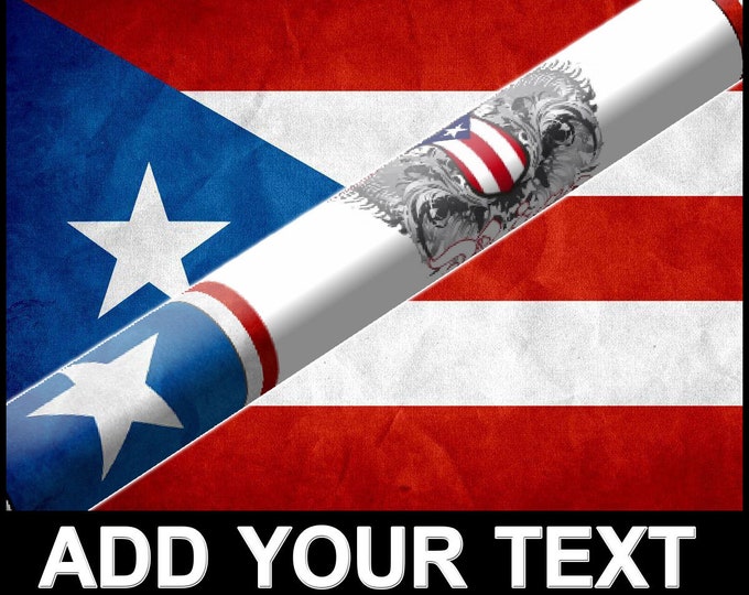 PUERTO RICO FLAG Ash Pool Cue Made to Order Add Your Text - Etsy