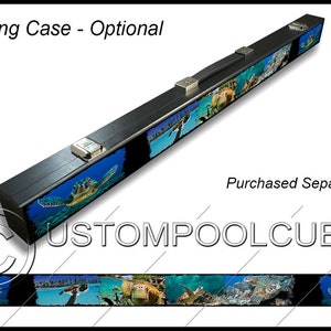 SEA TURTLE Ash Pool Cue Made to Order Add Your Text | Etsy