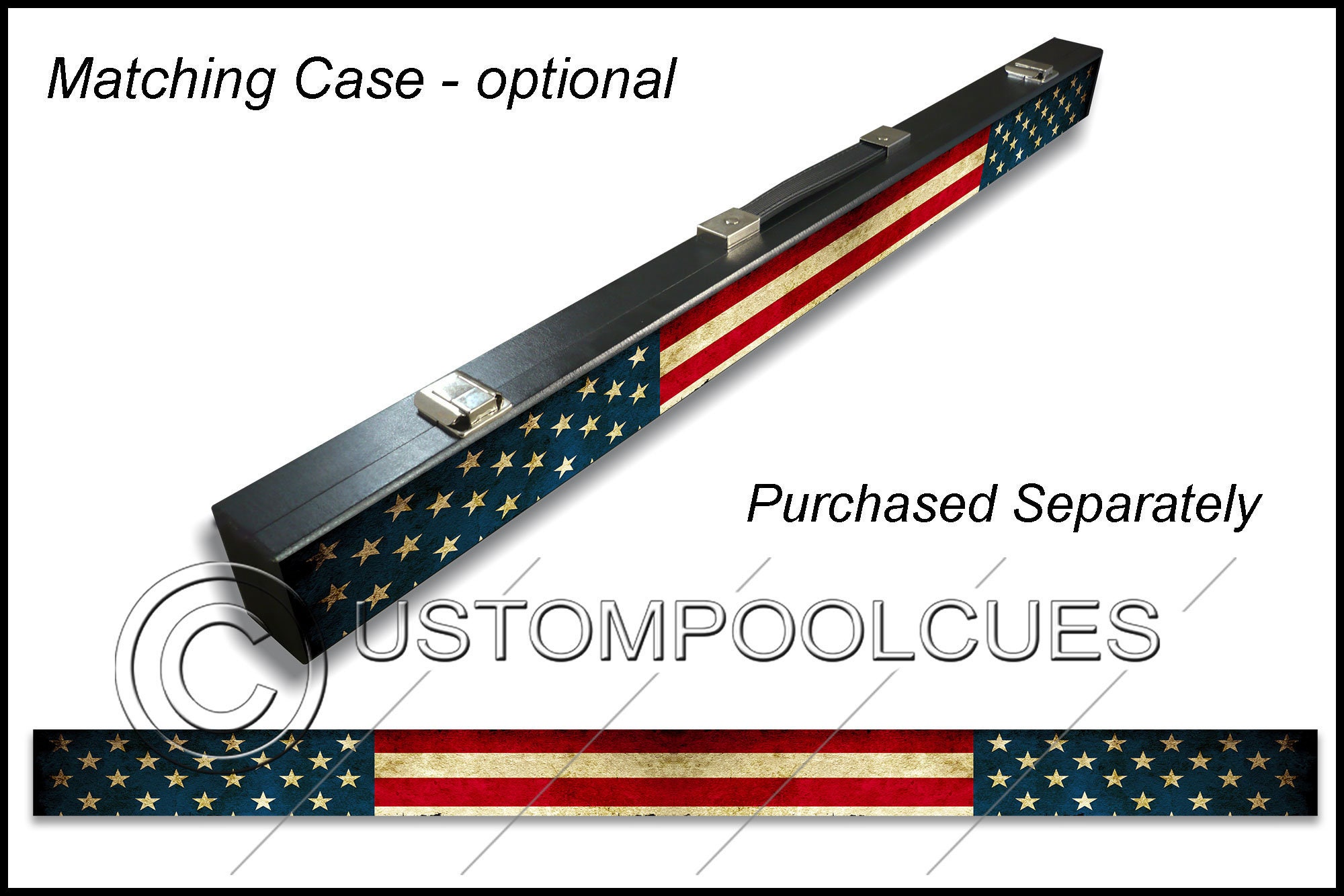 US FLAG Stars Stripes Ash Pool Cue Made to Order Add Your - Etsy
