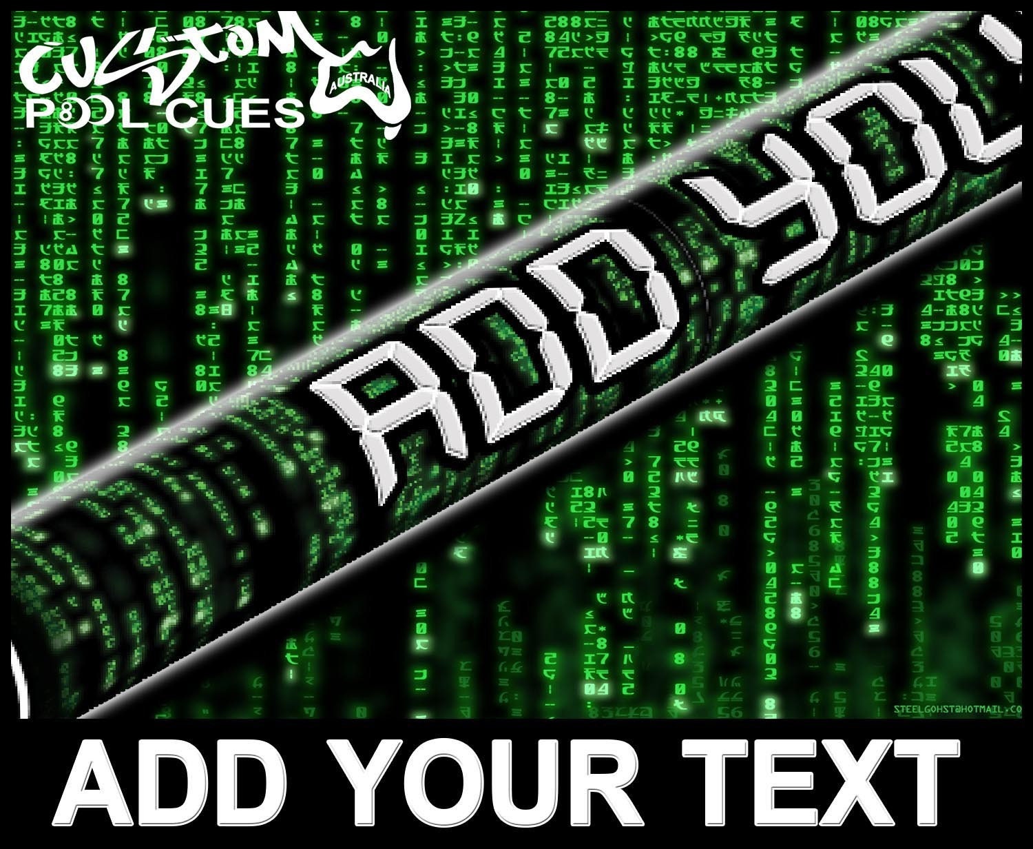 MATRIX COMPUTER Ash Pool Cue Made to Order Add Your Text - Etsy