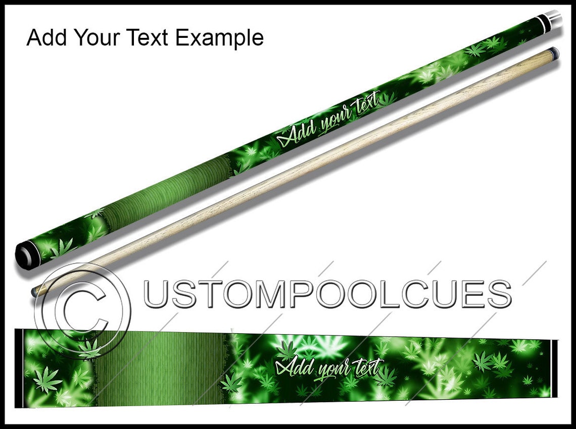 EXOTIC THAI WEED Ash Pool Cue - Made to Order - Add Your Text - Etsy
