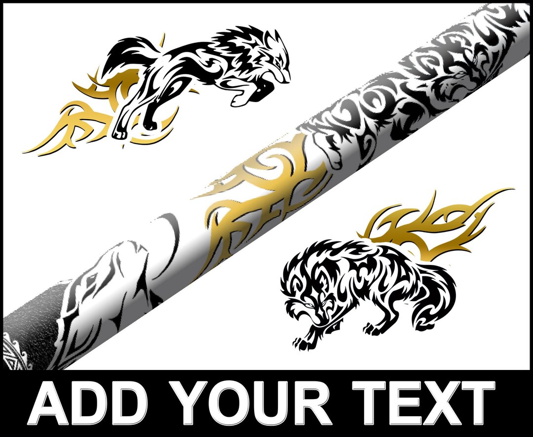 TRIBAL WOLF Ash Pool Cue - Add Your Name - Made to Order - Etsy
