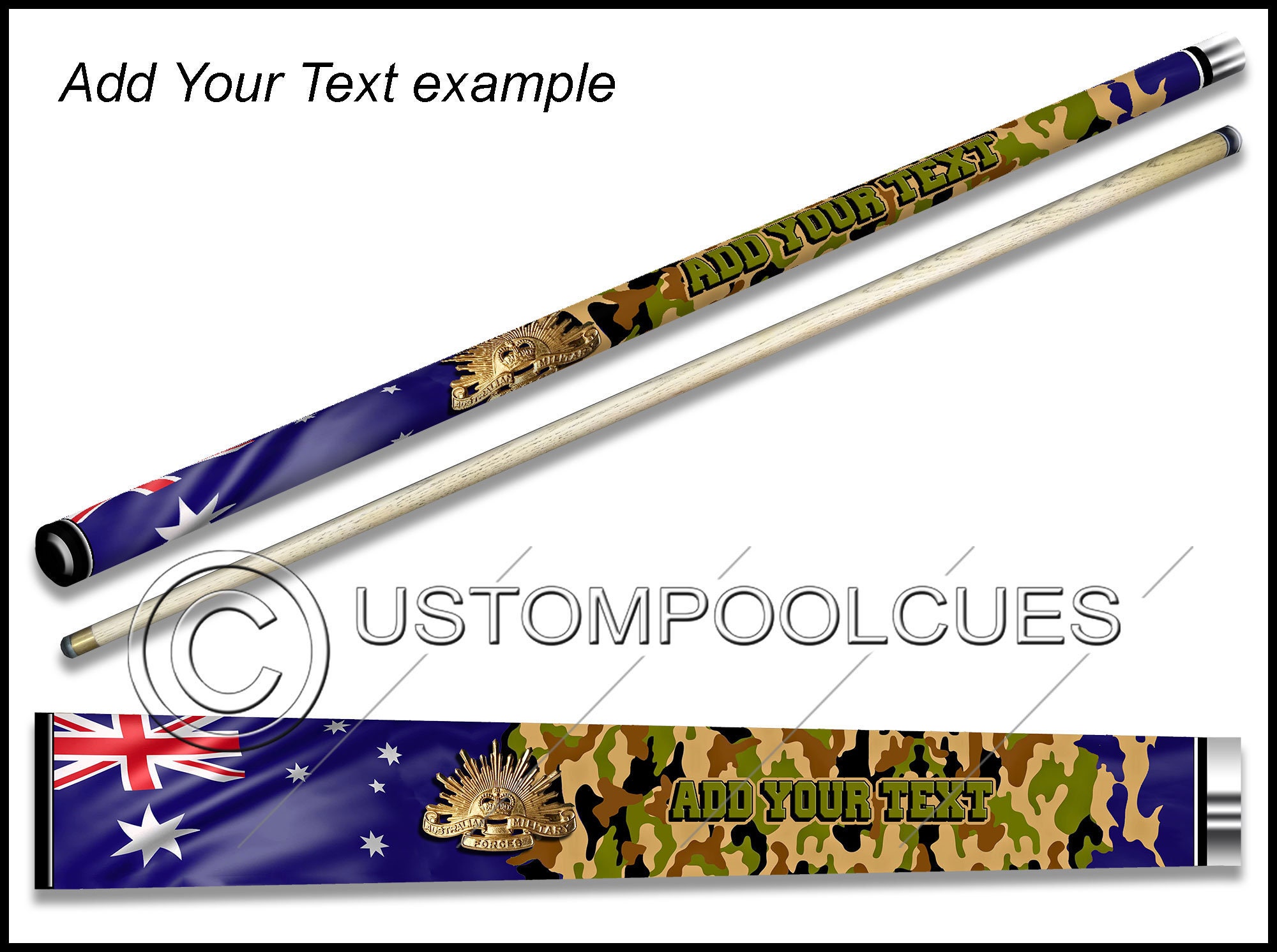 AUSTRALIAN DEFENCE FORCE Army Ash Pool Cue Made to Order - Etsy Australia