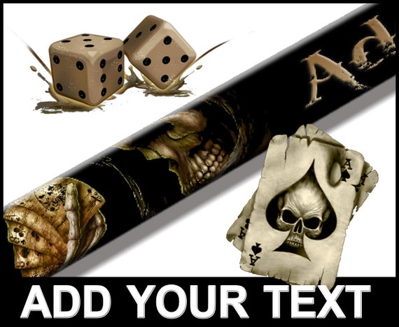 GRIM REAPER POKER Ash Pool Cue Made to Order Add Your Text | Etsy