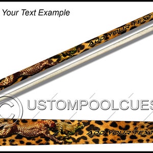 THE CHEETAH Ash Pool Cue - Made to Order - Add Your Text - Etsy