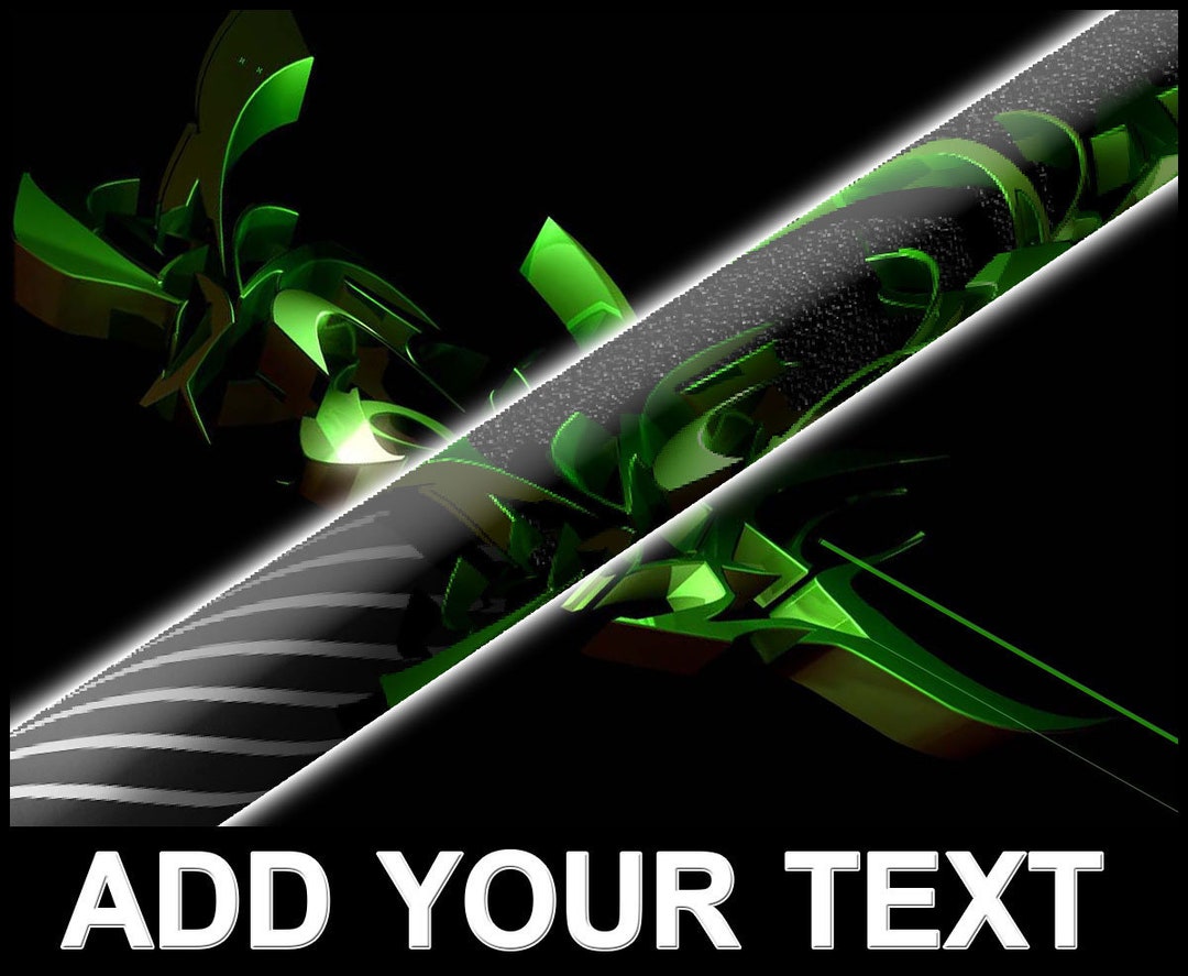 GREEN RAZOR TAG Ash Pool Cue - Made to Order - Add Your Text - Etsy