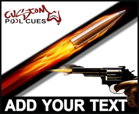 GUN SHOT Ash Pool Cue Made to Order Add Your Text - Etsy