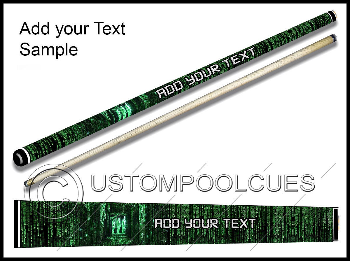 MATRIX COMPUTER Ash Pool Cue Made to Order Add Your Text - Etsy