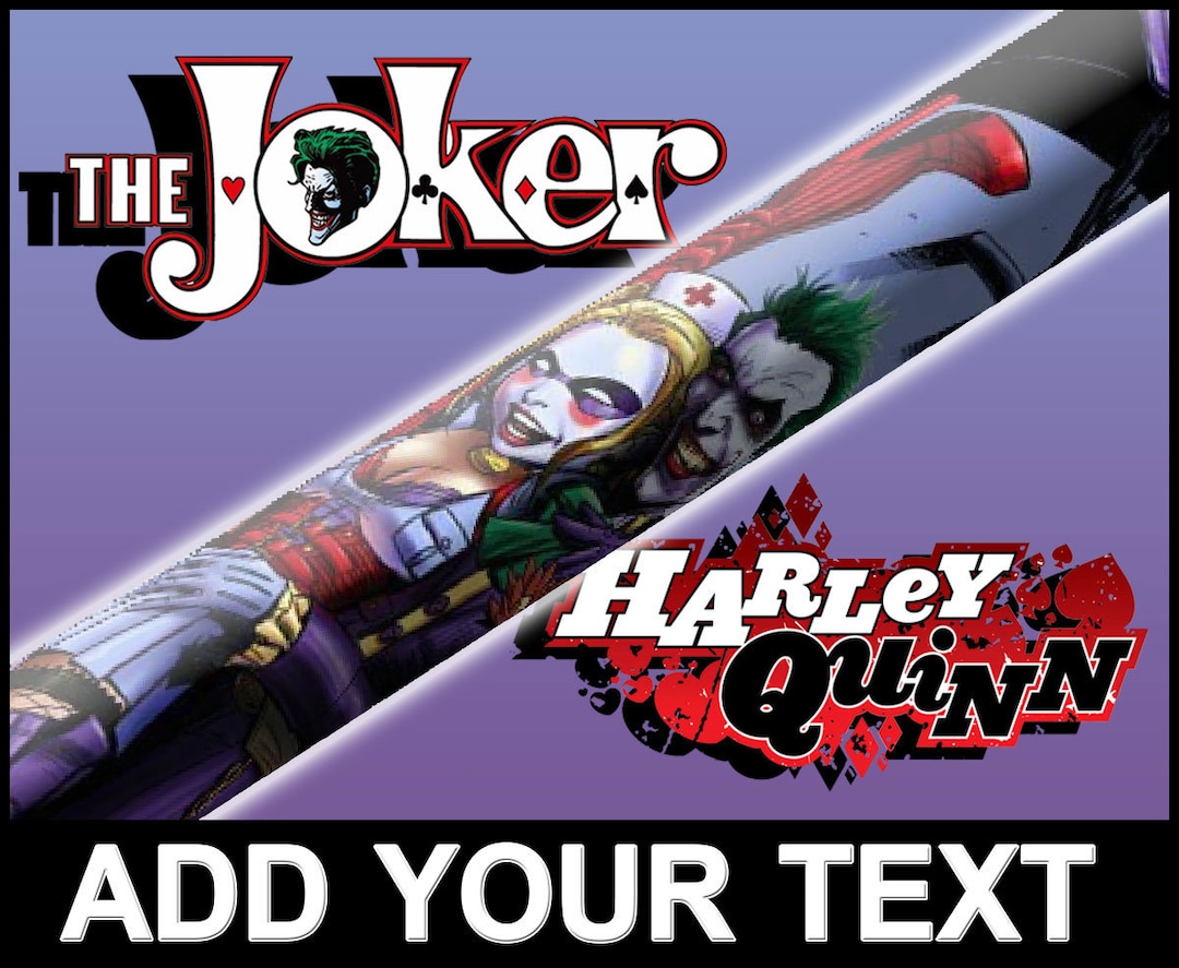 JOKER HARLEY QUINN Ash Pool Cue - Made to Order - Add Your Text - Etsy