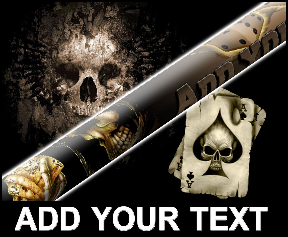 GRIM REAPER POKER Ash Pool Cue - Made to Order - Add Your Text - Etsy