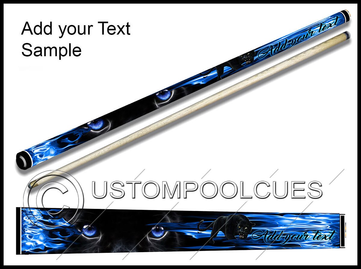 BLACK PANTHER FLAME Ash Pool Cue Made to Order Add Your - Etsy