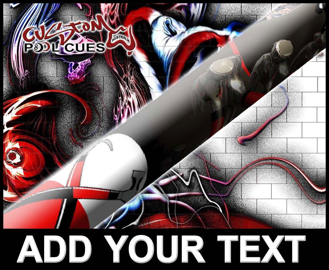 PINK FLOYD WALL Ash Pool Cue - Made to Order - Add You Text - Etsy