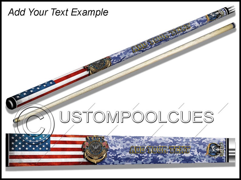 US NAVY Blue Camo Ash Pool Cue Made to Order Add Your - Etsy