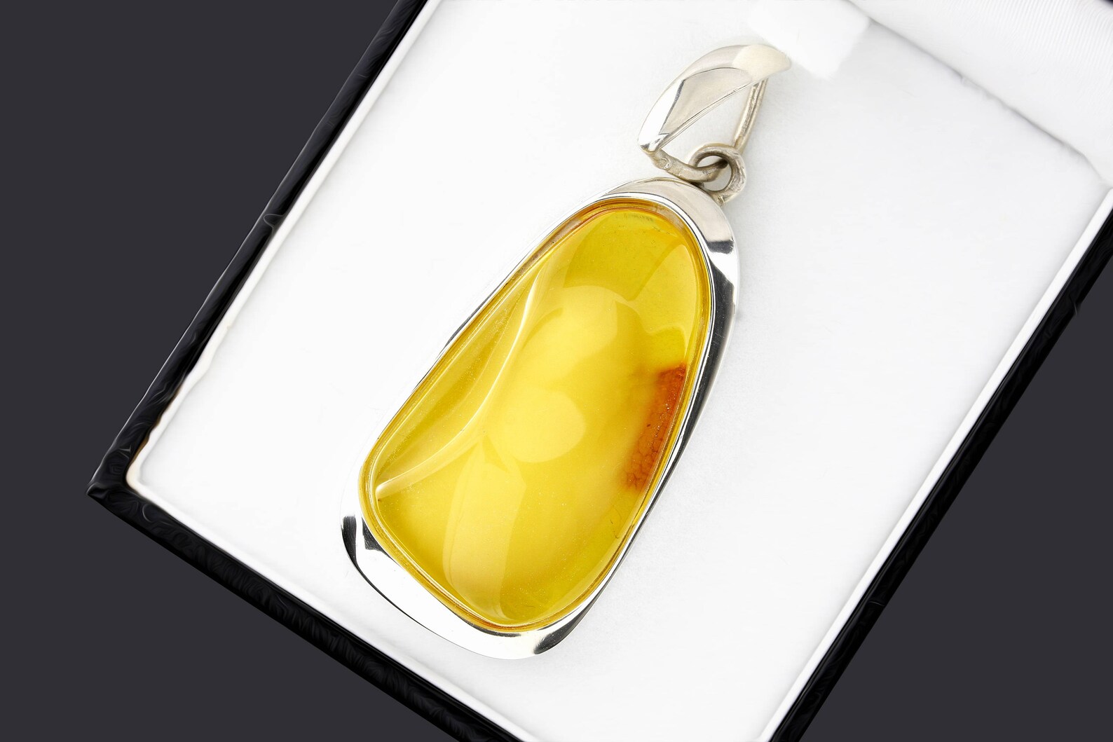 Honey Gemstone Pendant for Her, Honey Gemstone Pendant for Gift, Clear ...