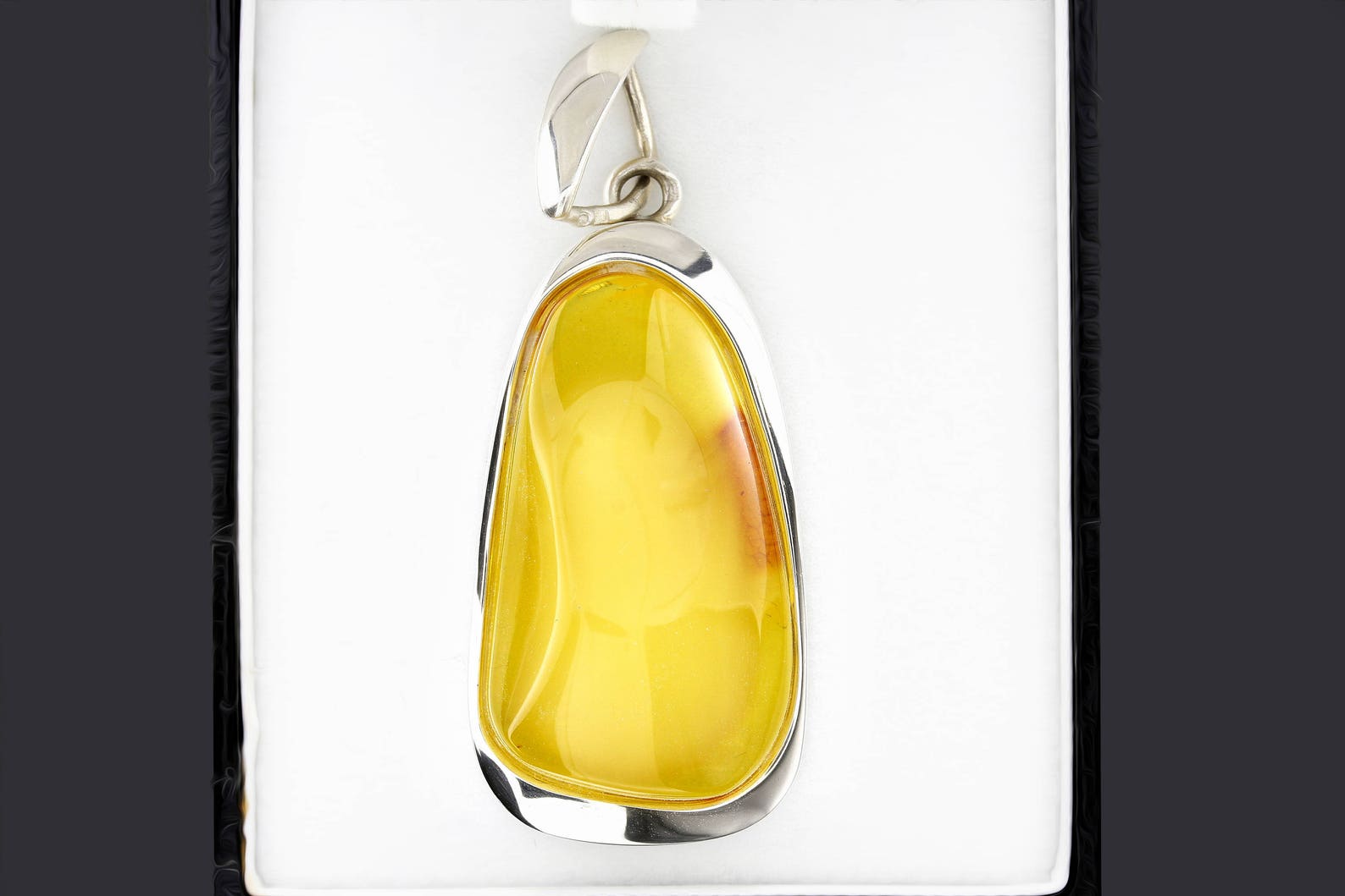 Honey Gemstone Pendant for Her, Honey Gemstone Pendant for Gift, Clear ...