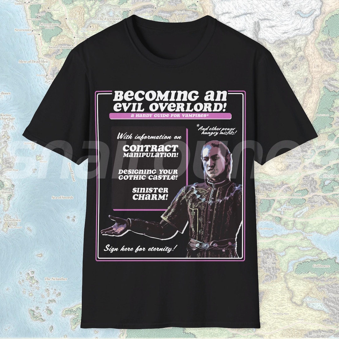 Evil Vampire Overlord Shirt - Guide to Contract Manipulation! Parody ...