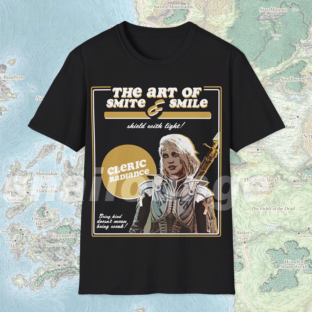 The Art of Smite and Smile! Cleric Design Shirt, Guide With Light ...
