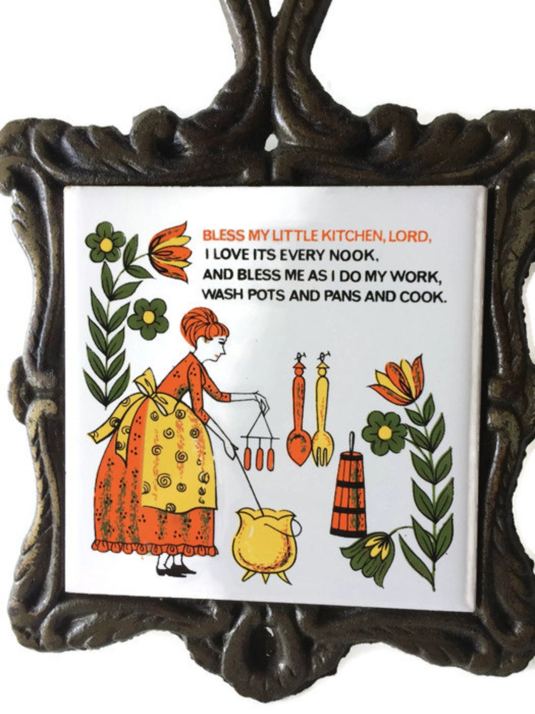 Vintage Metal and Tile Trivit by Cherry With Bless My Little Kitchen ...