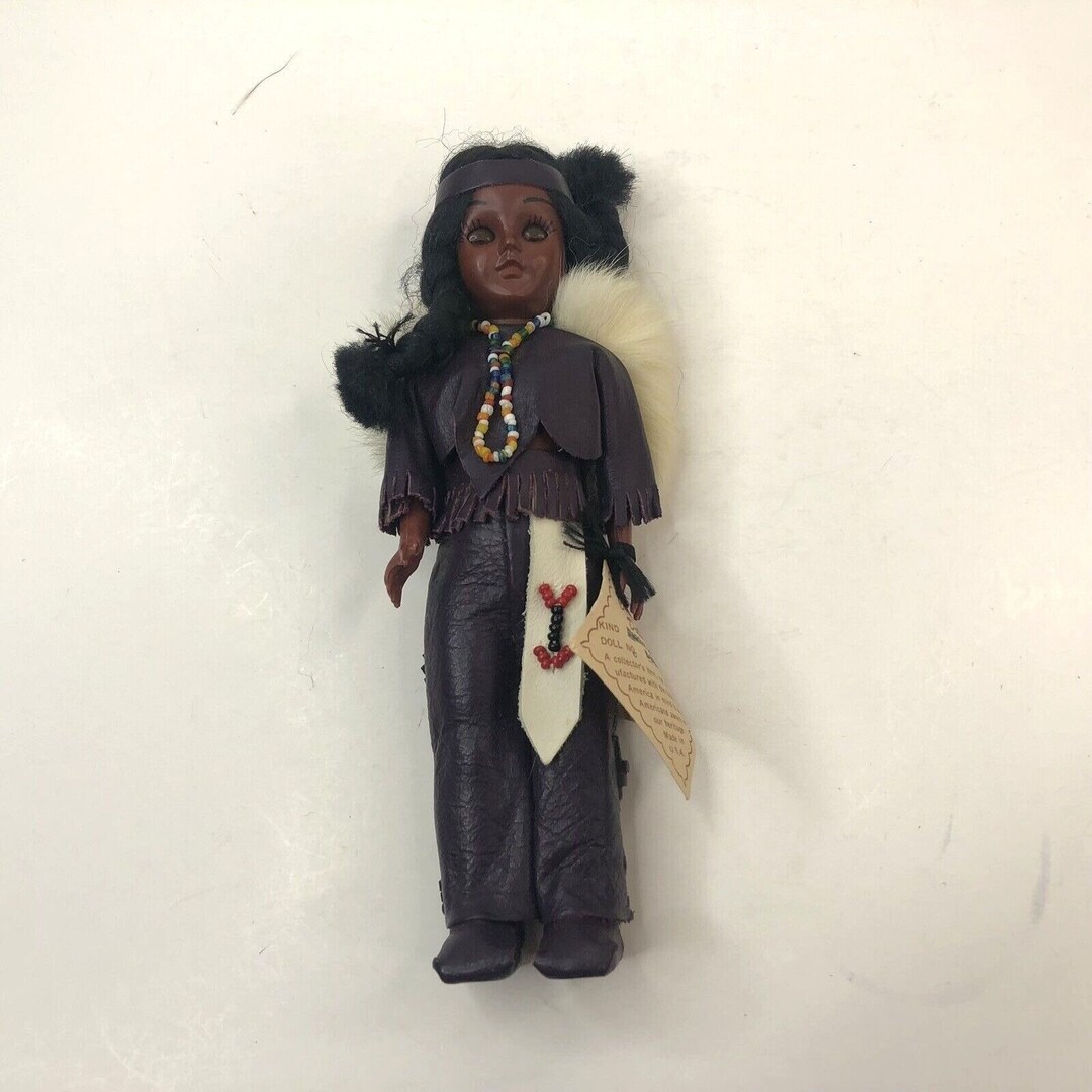 Vintage Native American Indian Doll Carlson Blackfoot Chief 7 Moving ...