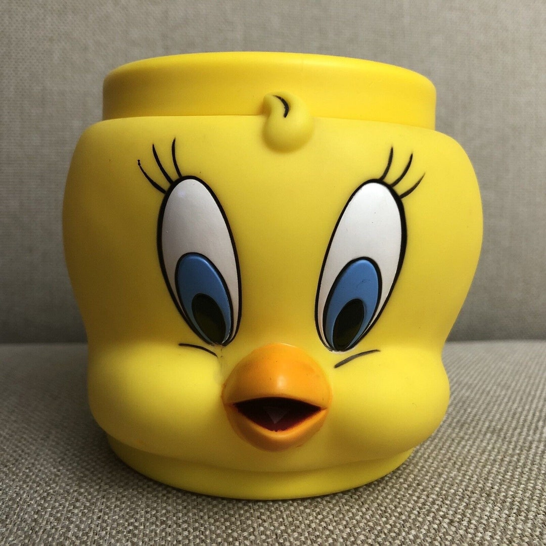Vintage Looney Tunes Tweety Bird Mug 1992 Warner Bros Plastic Novelty ...