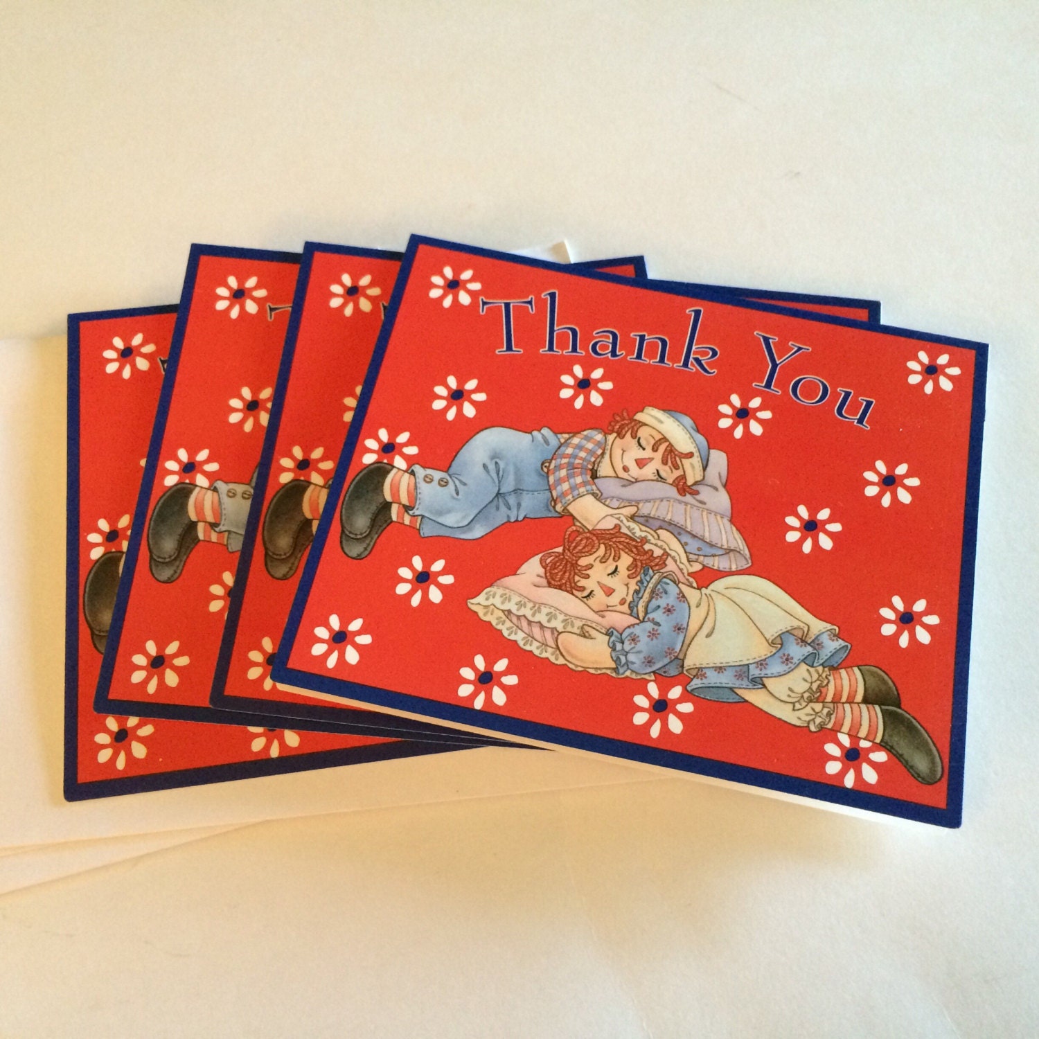 Raggedy Ann and Andy Thank You Cards With Envelopes, Scrapbooking ...