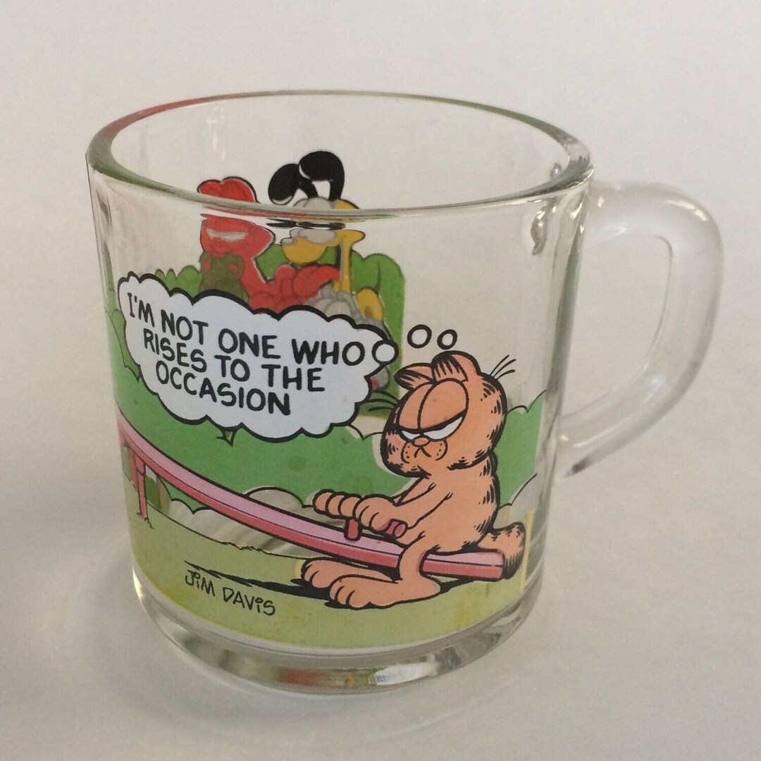 Mcdonalds Collector Glass Mug Garfield, Odie, Arlene, Nermal, Cartoon ...