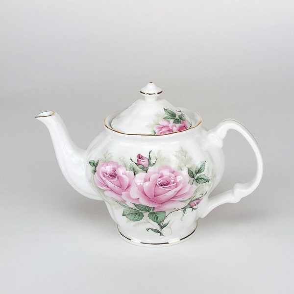 Pink Rose Teapot - Etsy