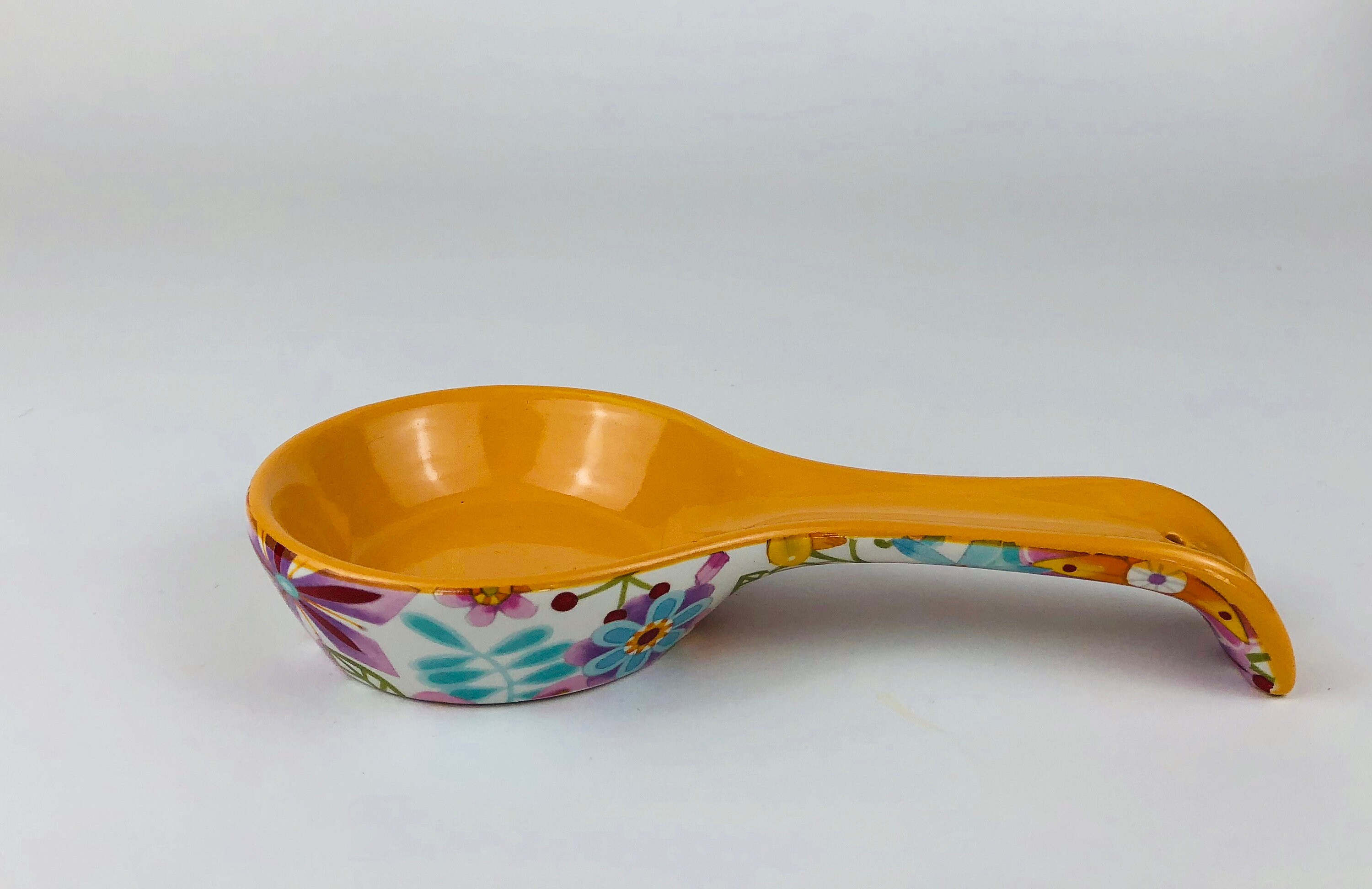 Porcelain Hand Crafted Multiple Daisy Big Orange Spoon Rest - Etsy