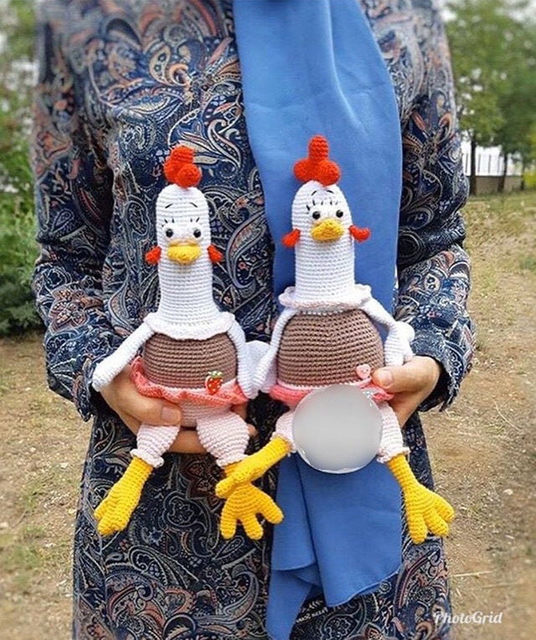Amigurumi Chickens 35cm Length Crochet Organic Toy - Etsy