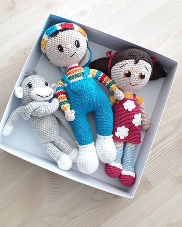 Knitted Toy Doll Healthy Toy Niloya Crochet Organic Toy The Cartoon ...